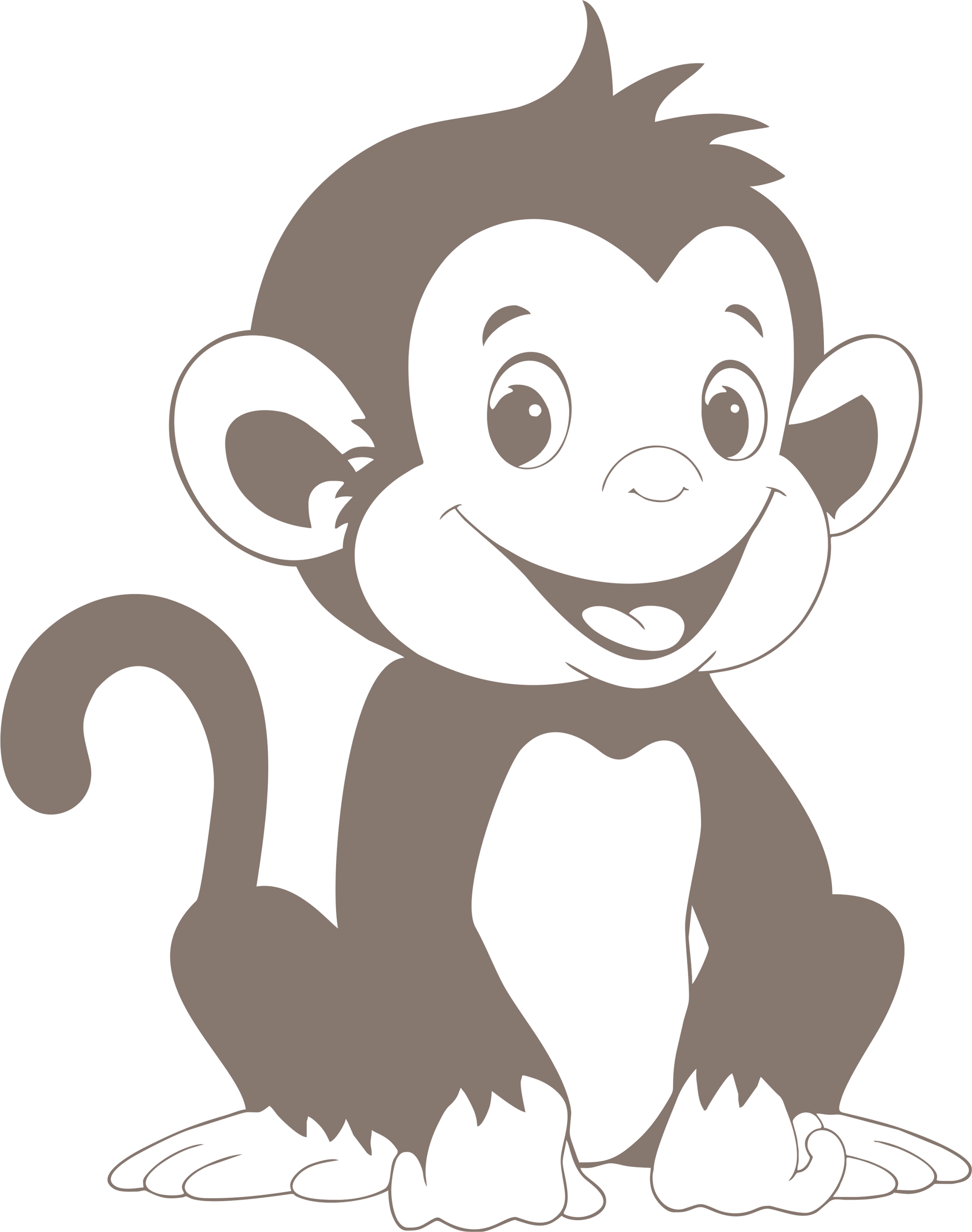 Cheeky Charlie – Monkey Wall Decal for Kids’ Room